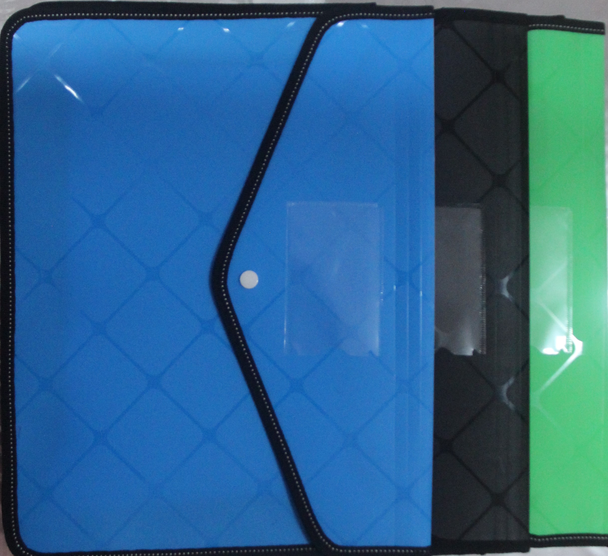 PVC BUTTON FILE WITH BUSINESS CARD HOLDER – Andil Brothers