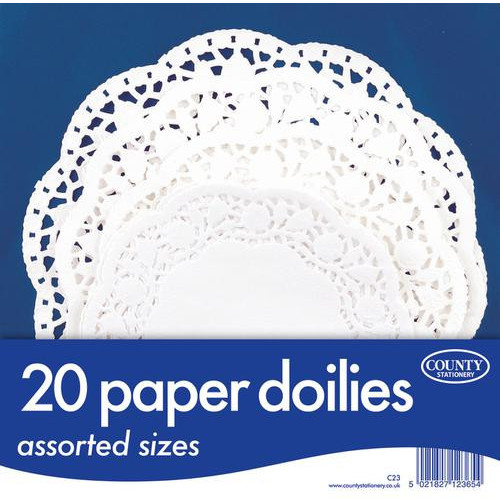 COUNTY STATIONERY 20 PAPER DOILIES ASSORTED SIZES – Andil Brothers